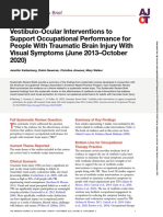 Vestibular Rehabilitation: Gaze Stabilization Exercise Vorx1 | PDF ...