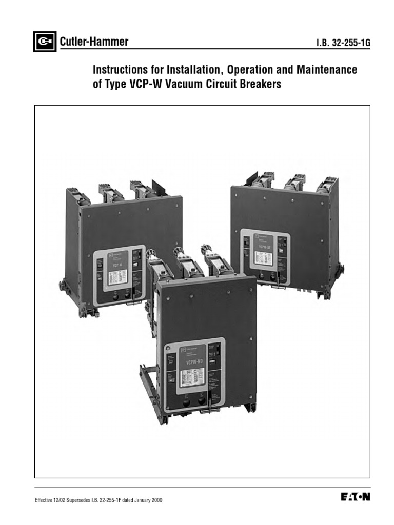 Eaton VCP W MV Circuit Breakers Installation Manual EN US | PDF ...