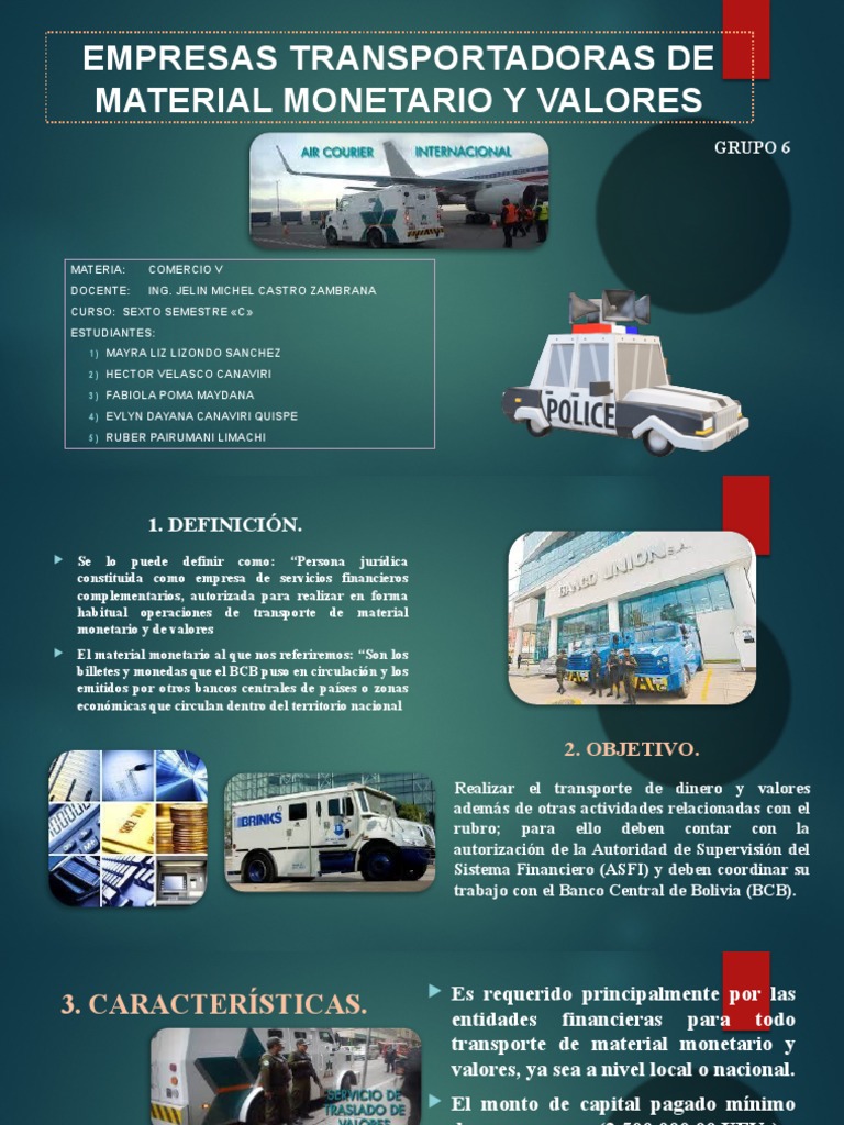 Grupo 6 Empresas de Transporte de Material Monetario y Valores | PDF ...