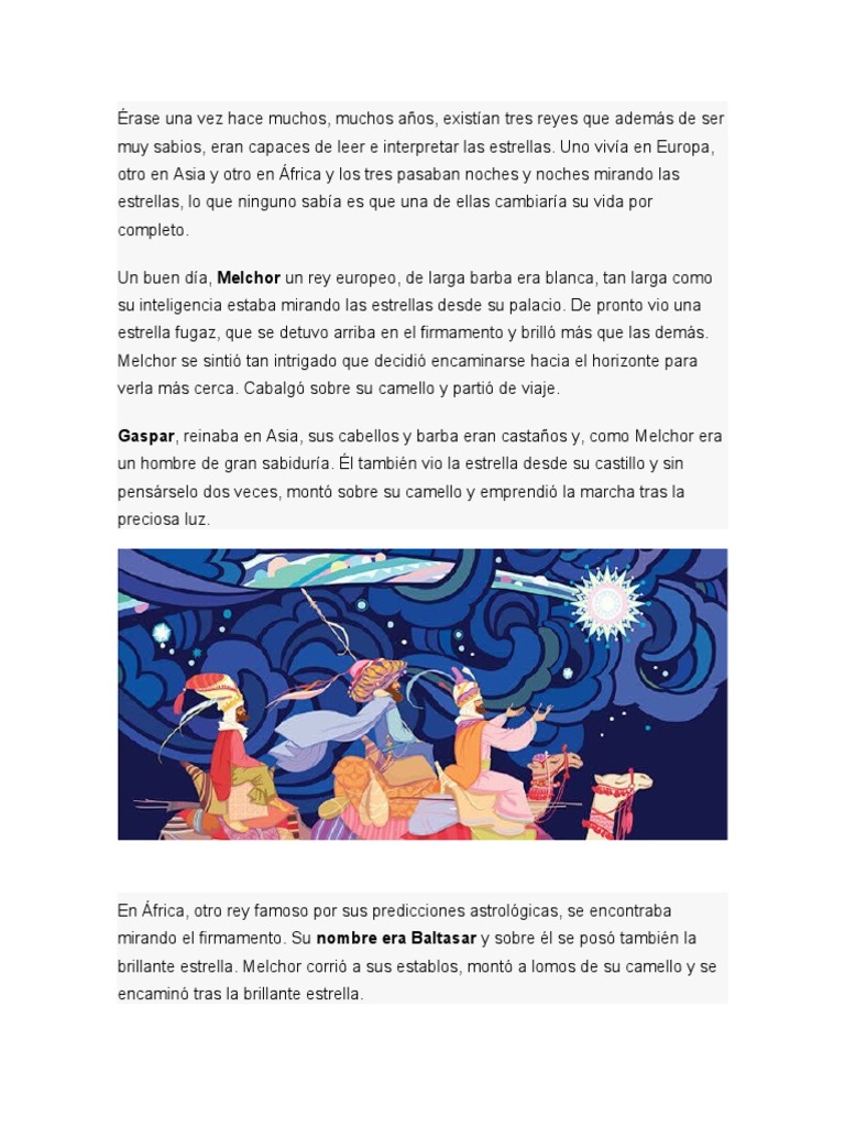 Cuento Los Reyes Magos | PDF | Reyes Magos