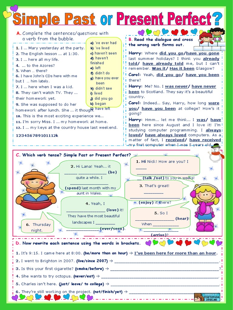 present perfect ex | PDF | Linguistics