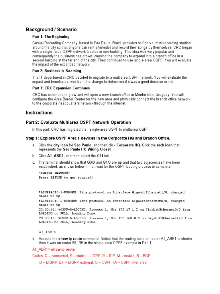 CRC Network Expansion with OSPF | PDF | Network Protocols | Internet Standards