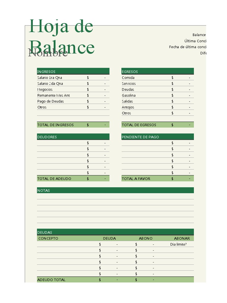 Control Finanzas Personales | PDF