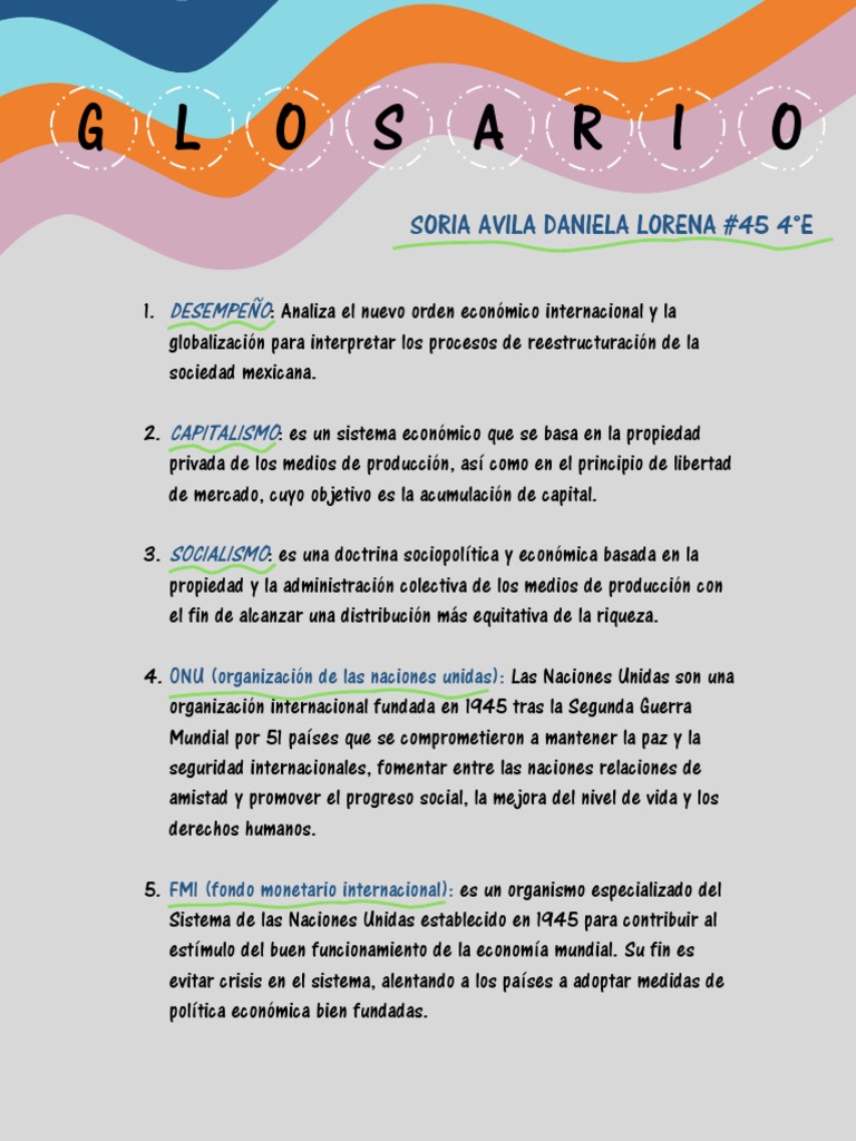 Actividad 3.12 Glosario Bloque III | PDF | Finanzas y dinero | Política