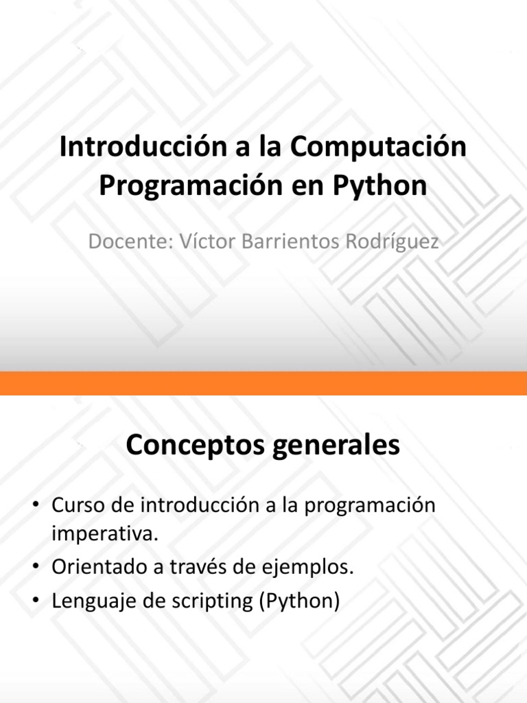 Clase01 P Introduccion | PDF | Lenguaje de programación | Python (lenguaje de programación)