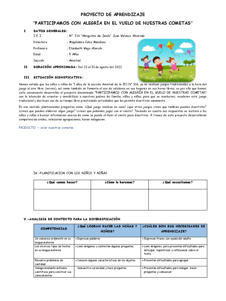 Proyecto Cometa | PDF | Evaluación | Aprendizaje