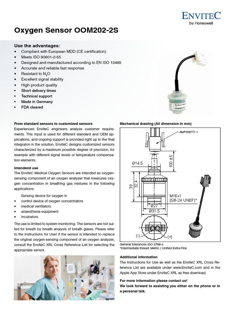 Oxygen Sensor OOM202-26 Datasheet | PDF | Sensor | Humidity