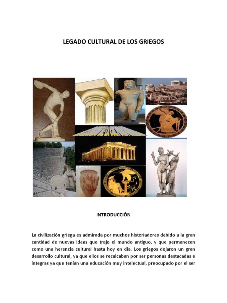 Legado Cultural de Los Griegos | PDF | Antigua Grecia | Democracia
