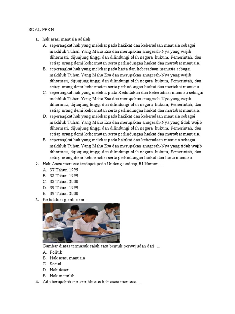 Latihan Soal PPKN | PDF | Politik | Ilmu Sosial