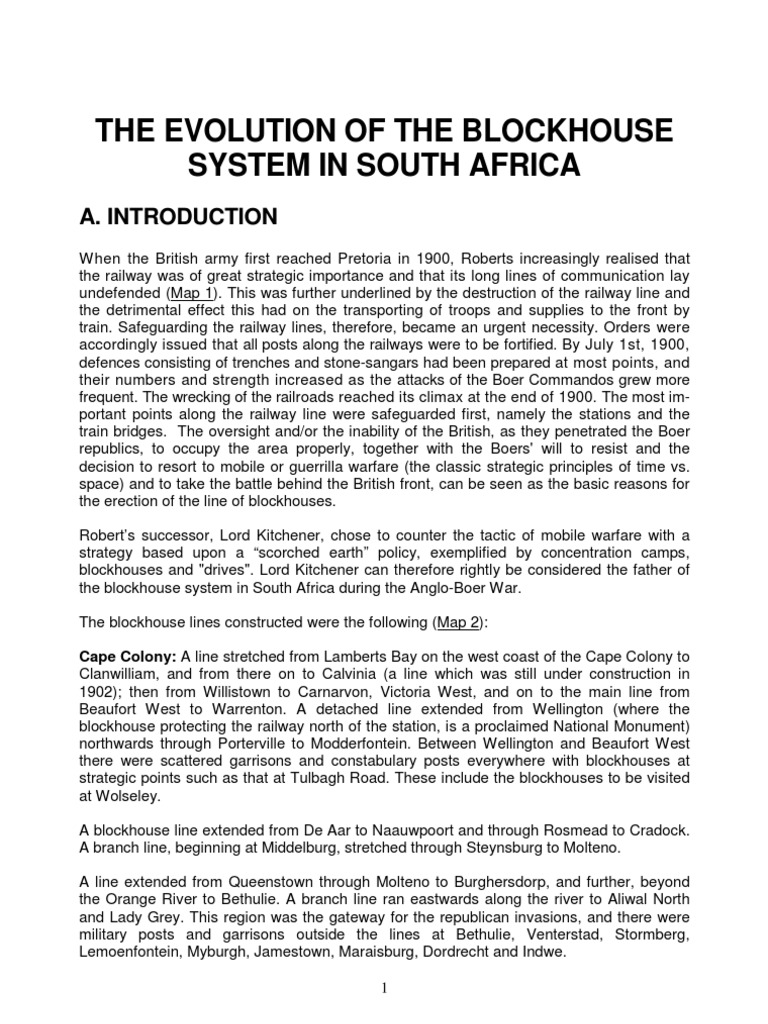 The Blockhouse System in South Africa, With Special Reference To The ... The Blockhouse System in South Africa, With Special Reference To The ...