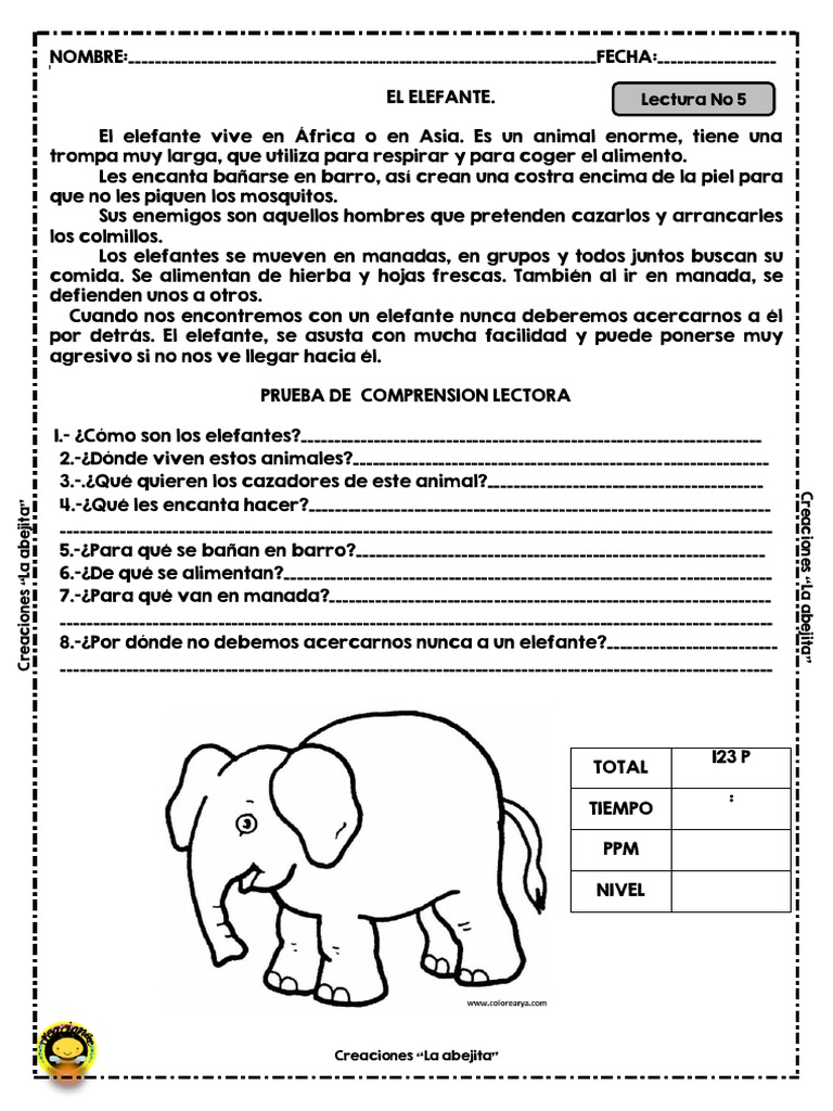 Comprensión Lectora Octubre | PDF | León | Caza