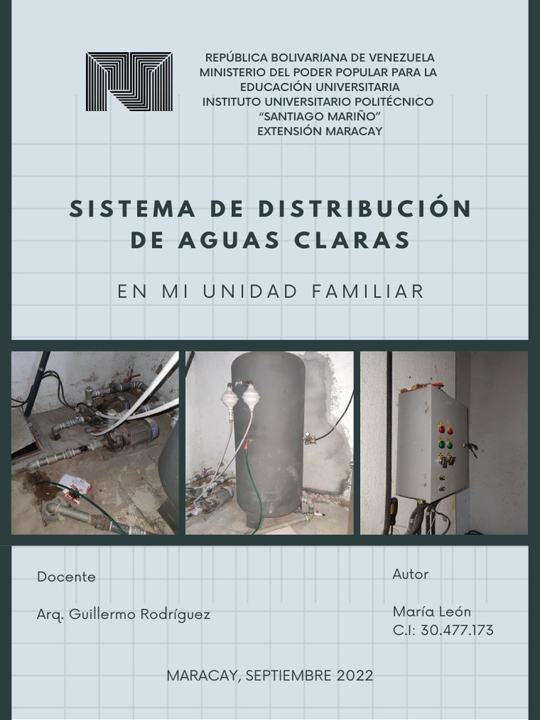 Leon Maria - Sistema de Distribucion de Agua | PDF | Agua | Bomba