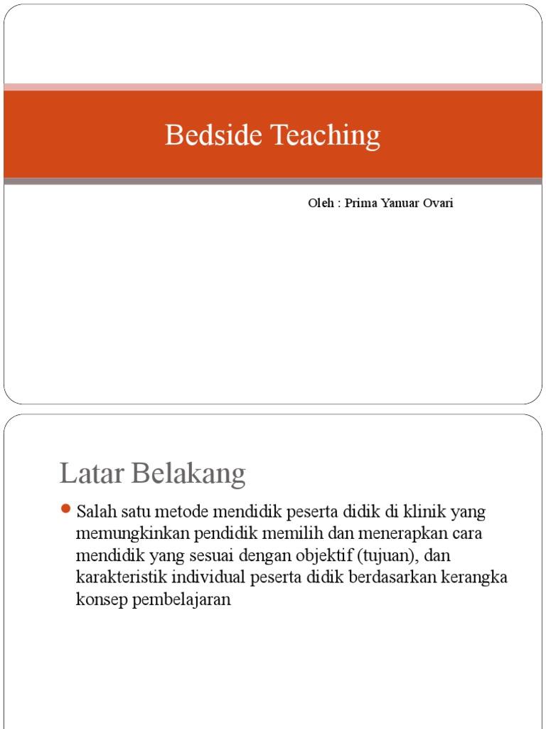 Bedside Teaching | PDF