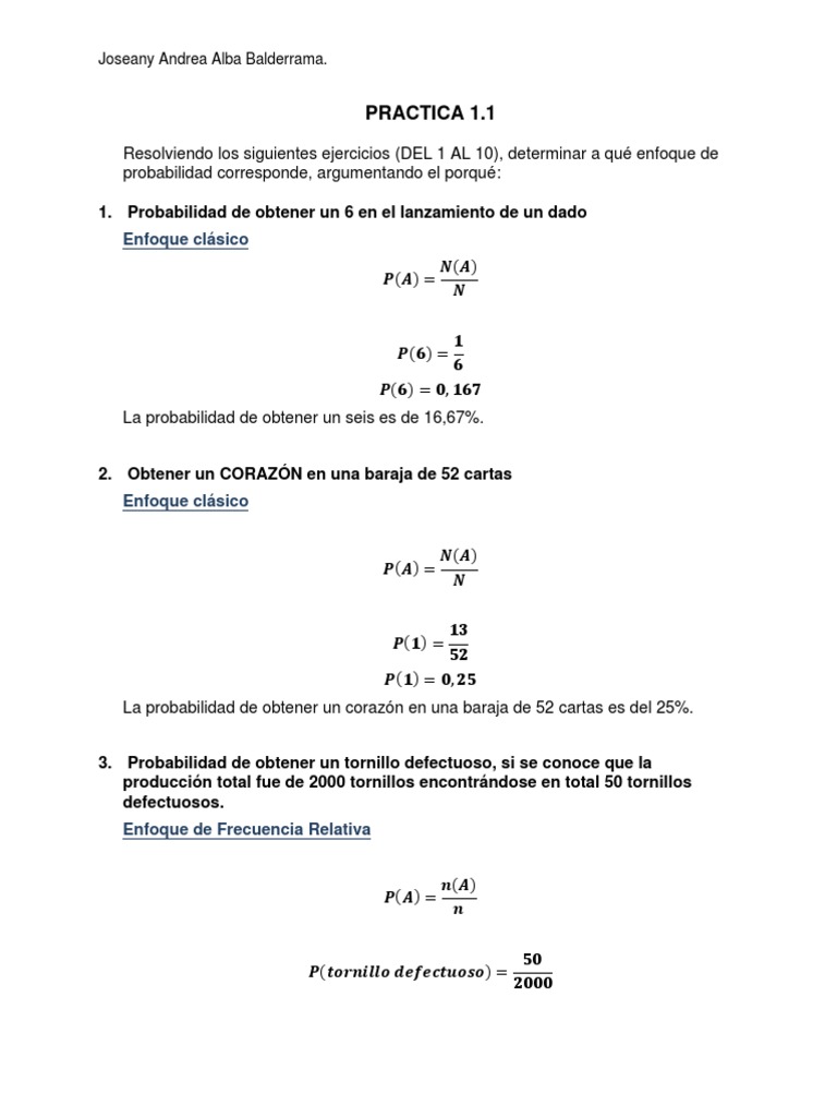 Práctica 1.1 Estadistica | PDF | Probabilidad | Science Práctica 1.1 Estadistica | PDF | Probabilidad | Science
