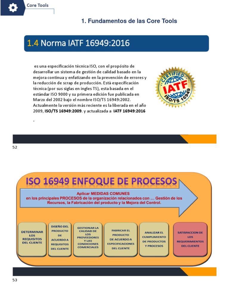 Fundamentos de la Norma IATF 16949 | PDF | Producción y fabricación ...