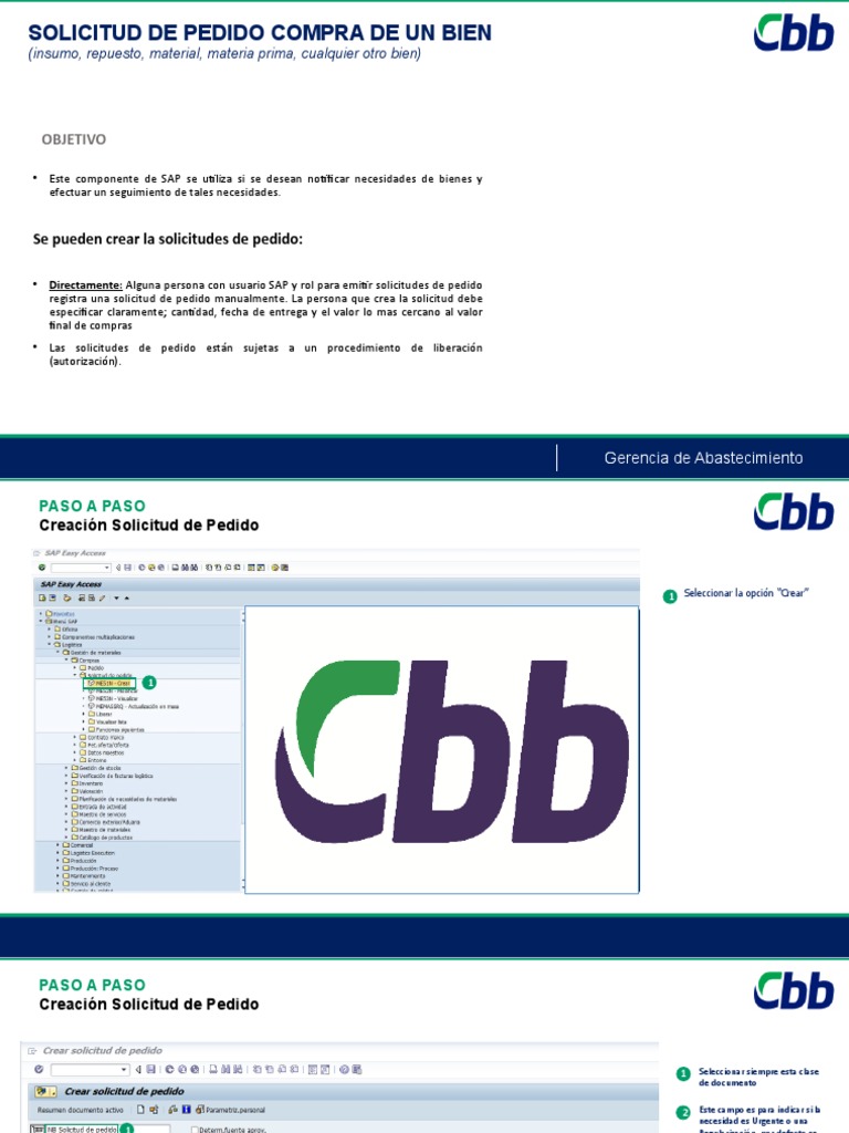 Manual Solped Bienes 2022 CBB | PDF | Inventario | Informática
