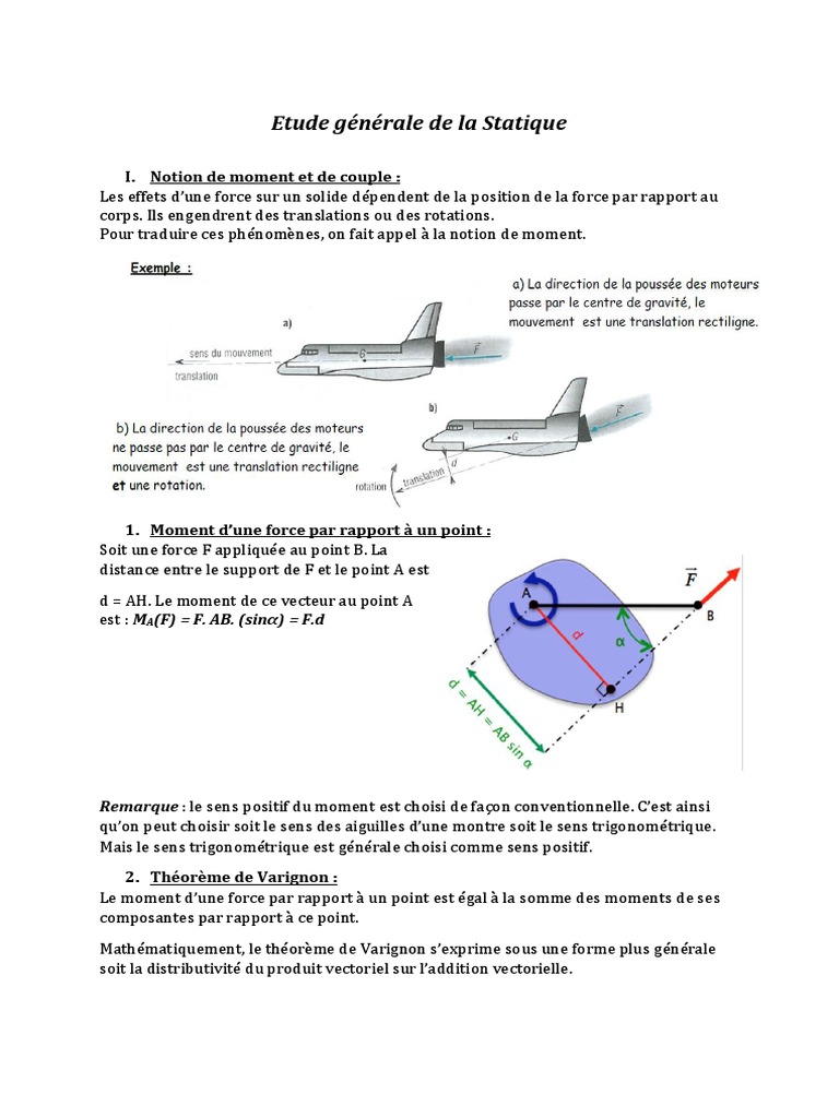 Cours 2 - Application Du Principe Fondamentale de La Statique | PDF