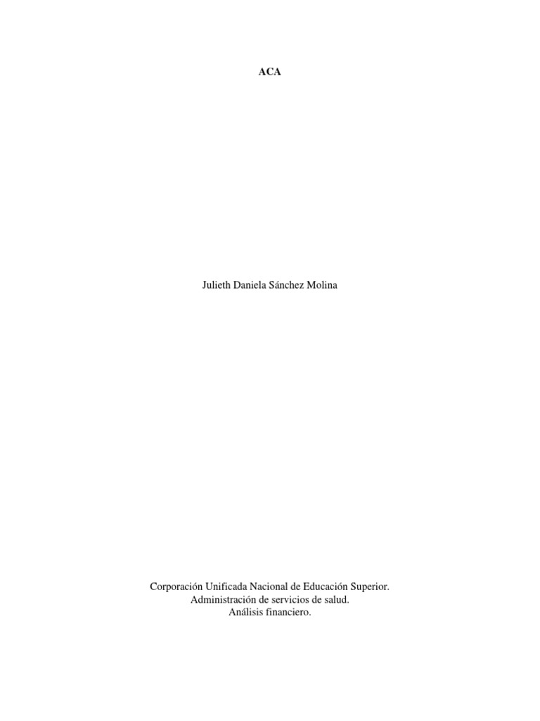 ACA Segunda Entrega | PDF | Ratio financiero | Deuda