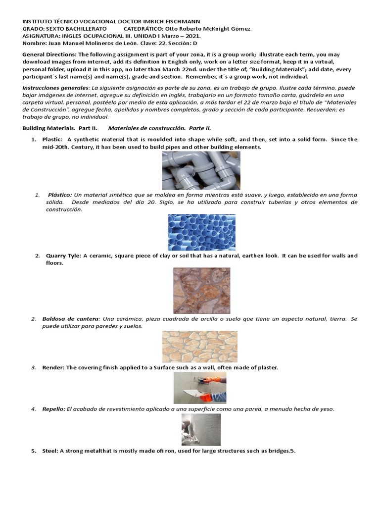 Building Materials Part II | Descargar gratis PDF | Materiales | Materiales de construcción