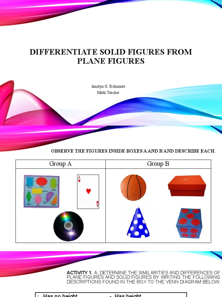Solid vs. Plane Figures Guide | PDF