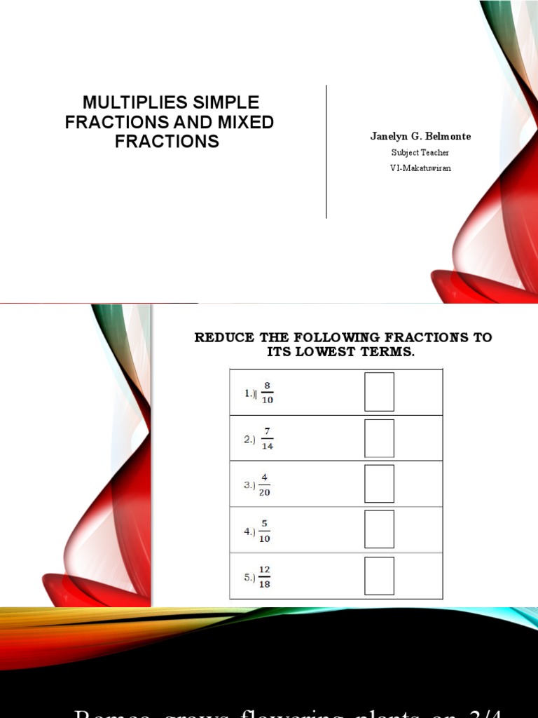Multiplying Fractions | PDF