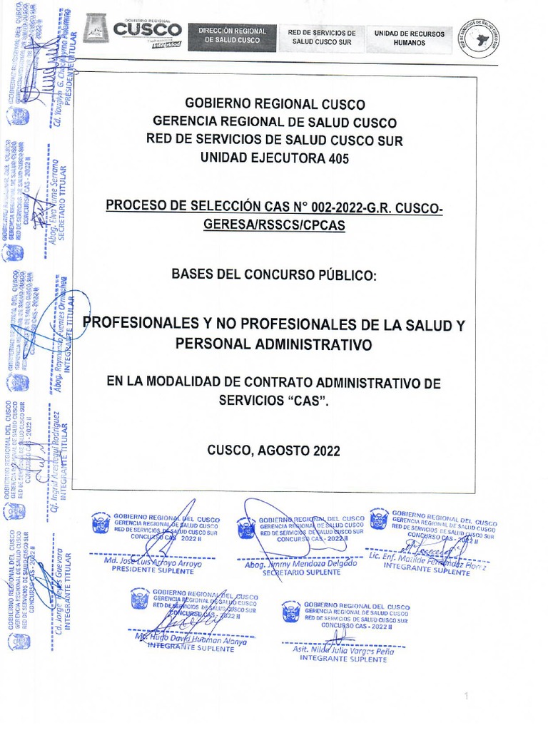 Convocatoria Red Sur 082022 | PDF