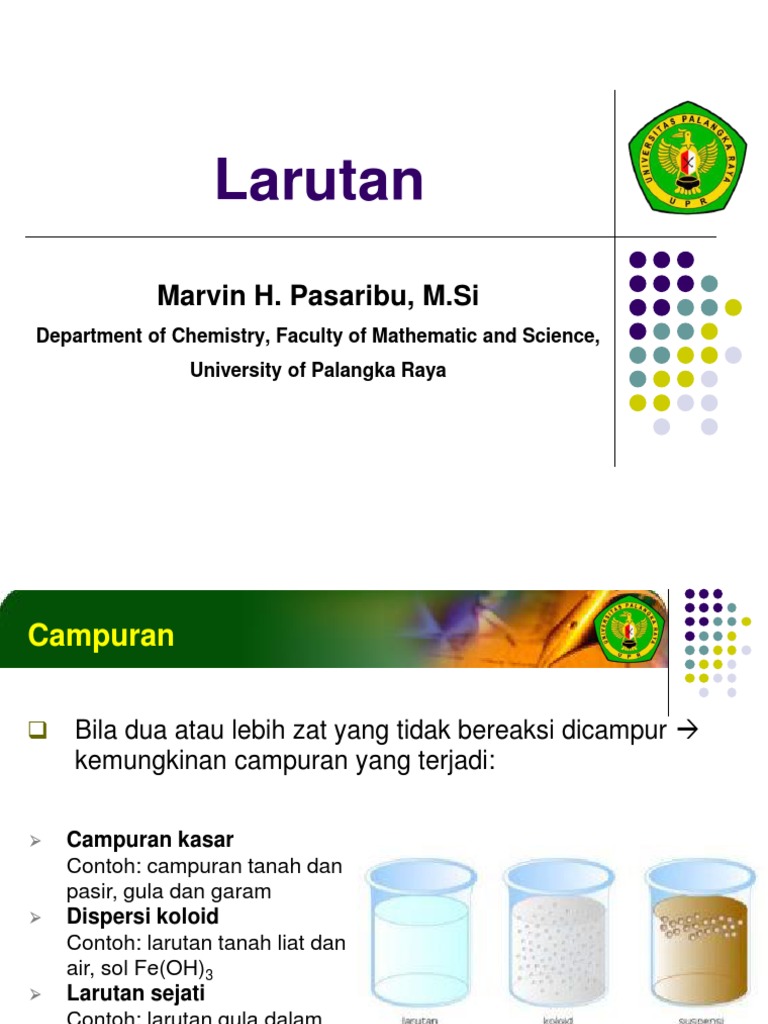 Larutan & Konsentrasi | PDF | Memasak, Makanan, & Anggur | Seni ...
