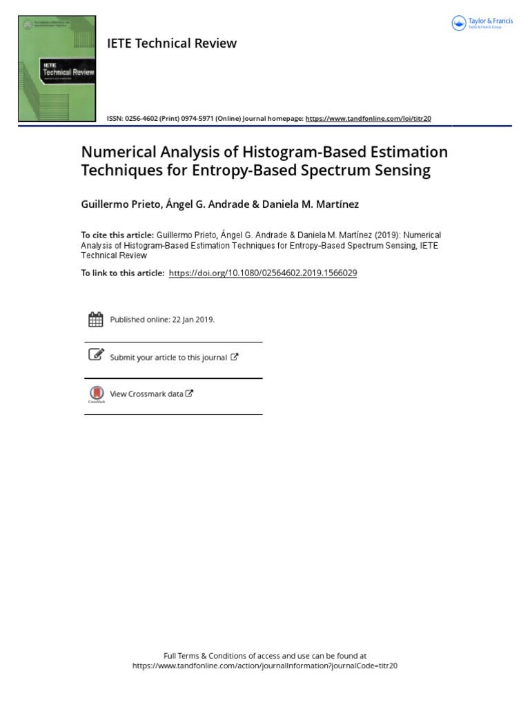 Articulo 2 Publicado - Numerical Analysis of Histogram Based Estimation Techniques For Entropy ...