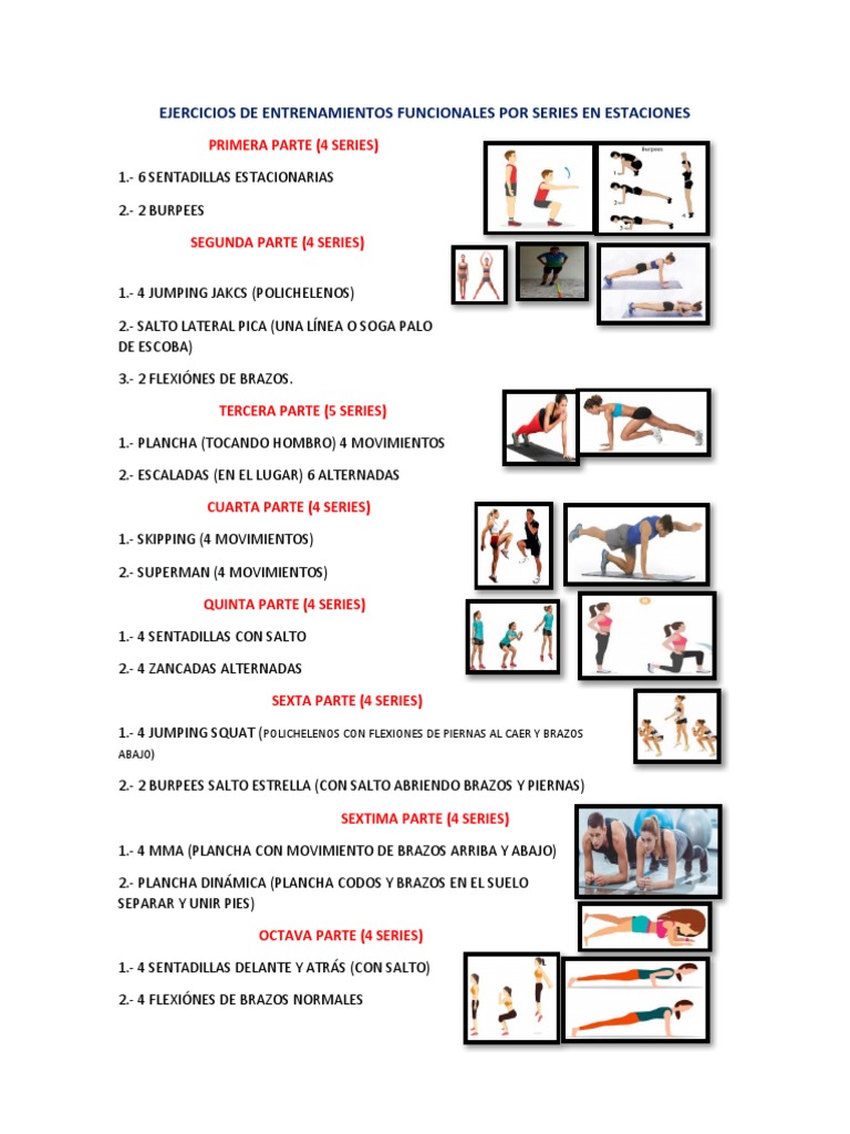 Rutina de Entrenamiento Funcional por Series | PDF