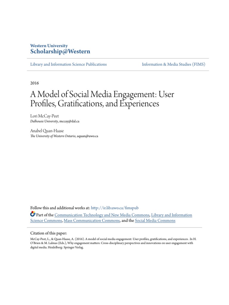 social media engagement | PDF | Popular Culture & Media Studies ...