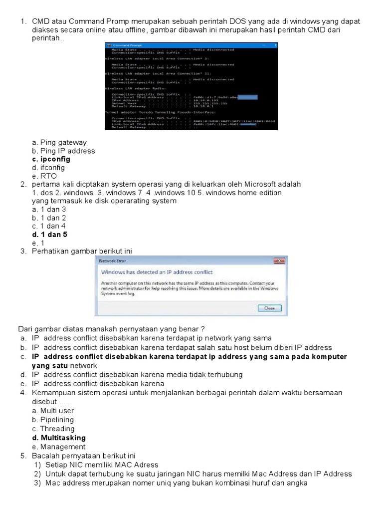 Soal TKJ Remedial | PDF