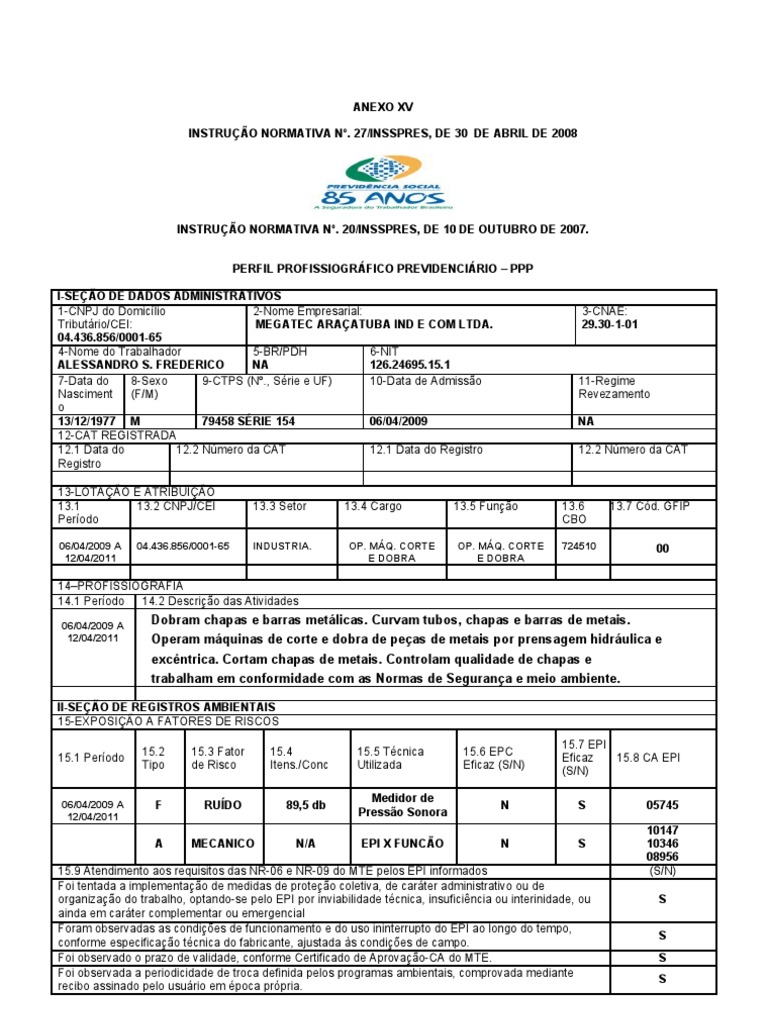 Modelo Novo PPP | PDF | Justiça | Crime e Violência