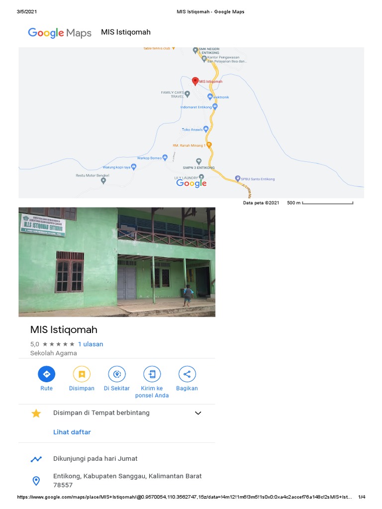 MIS Istiqomah - Google Maps | PDF