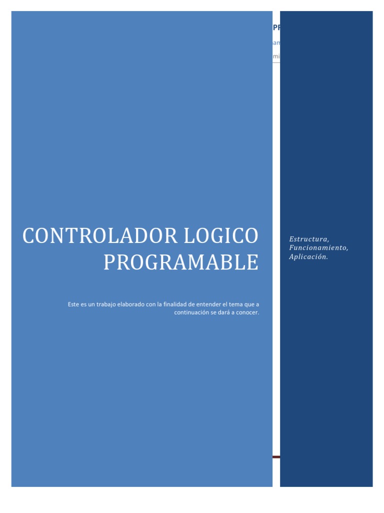 Controlador Logico Programable | PDF | Controlador lógico programable | Programa de computadora
