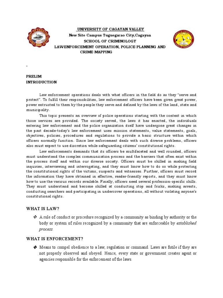 Module Illaw Enforcement Operation Police Planning With Crime Mapping ...