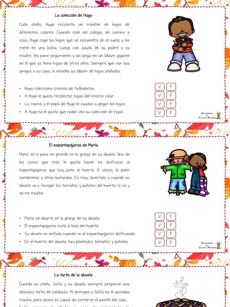 Lecturas Cortas Otono | PDF