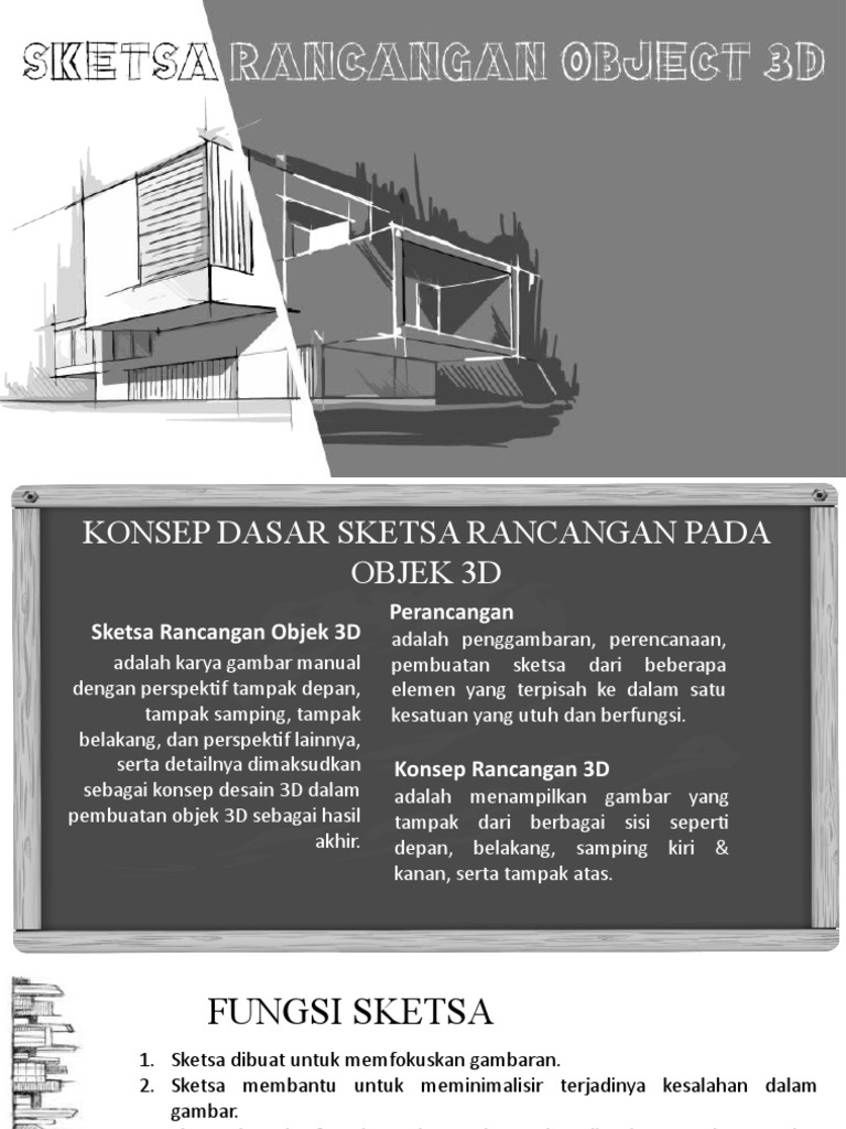 Sketsa Rancnagan Objek 3D | PDF