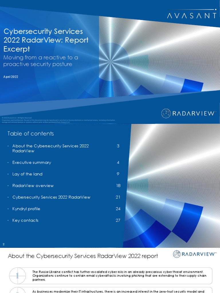 Avasant Cybersecurity Services | PDF | Security | Computer Security