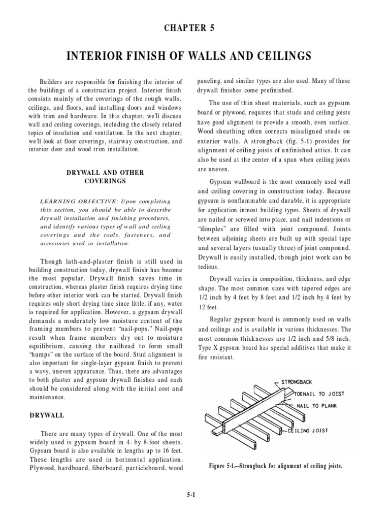 Silo - Tips - Interior Finish of Walls and Ceilings | PDF | Drywall | Screw