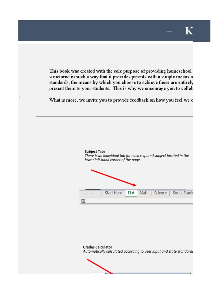 Tennessee Kindergarten Standards Guide | PDF