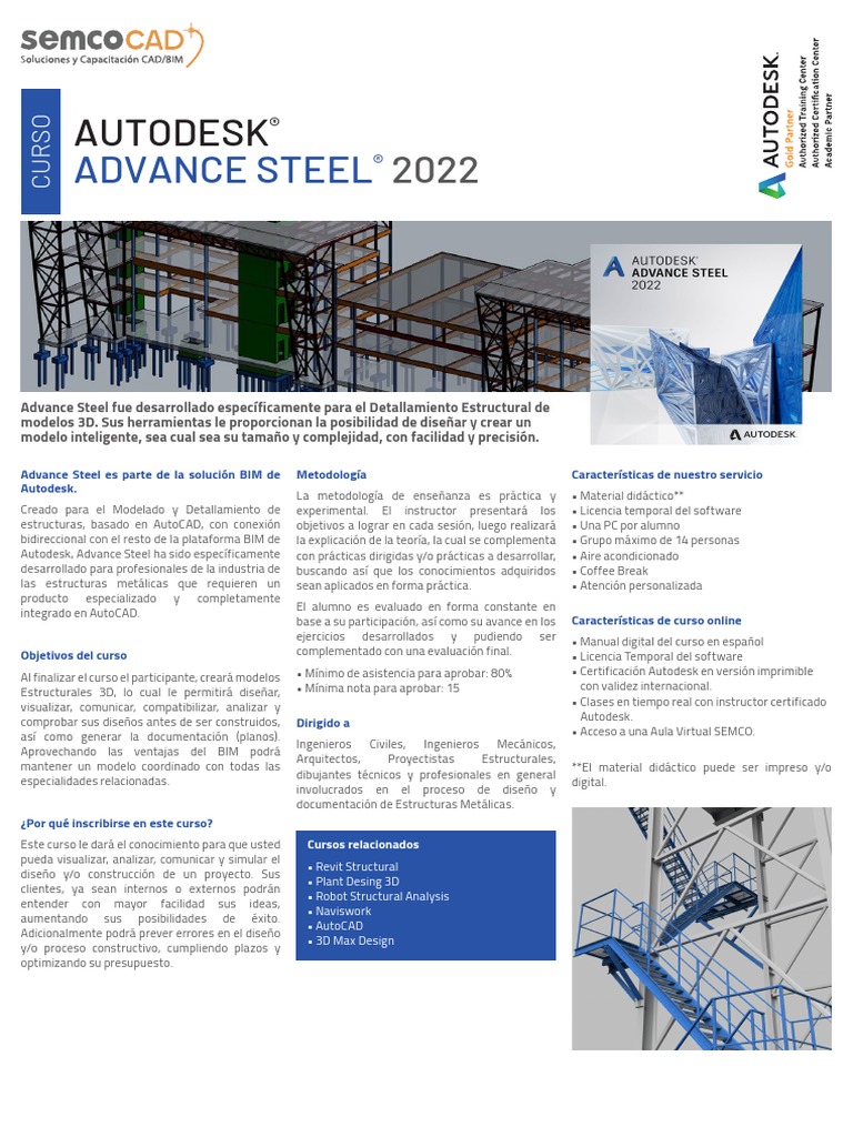 Brochure 2022 Advance Steel | PDF | Cad automático | Software