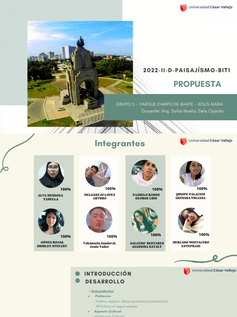 Propuesta para el Parque Campo de Marte | PDF