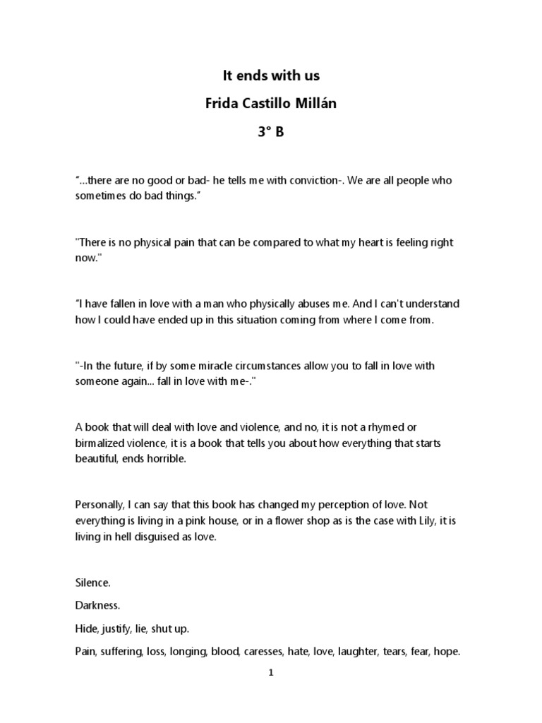 It Ends With Us | PDF