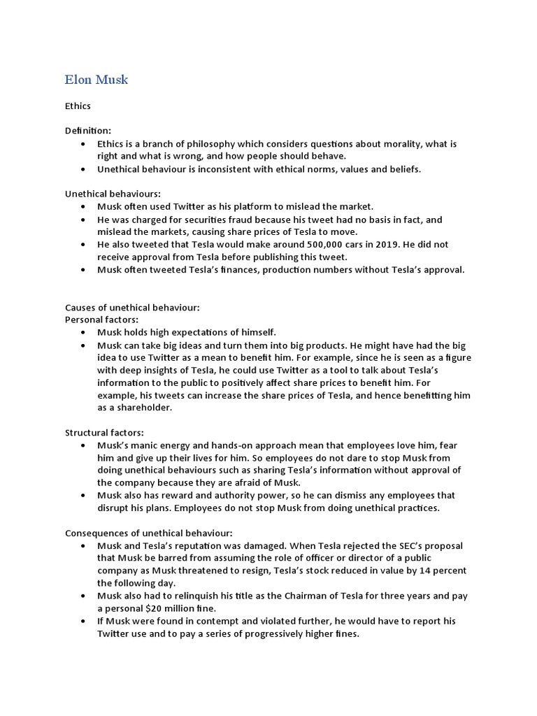 Elon Musk | PDF | Communication | Elon Musk