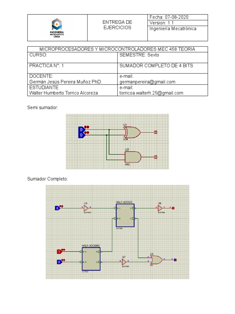 Sumador de 4 Bits | PDF