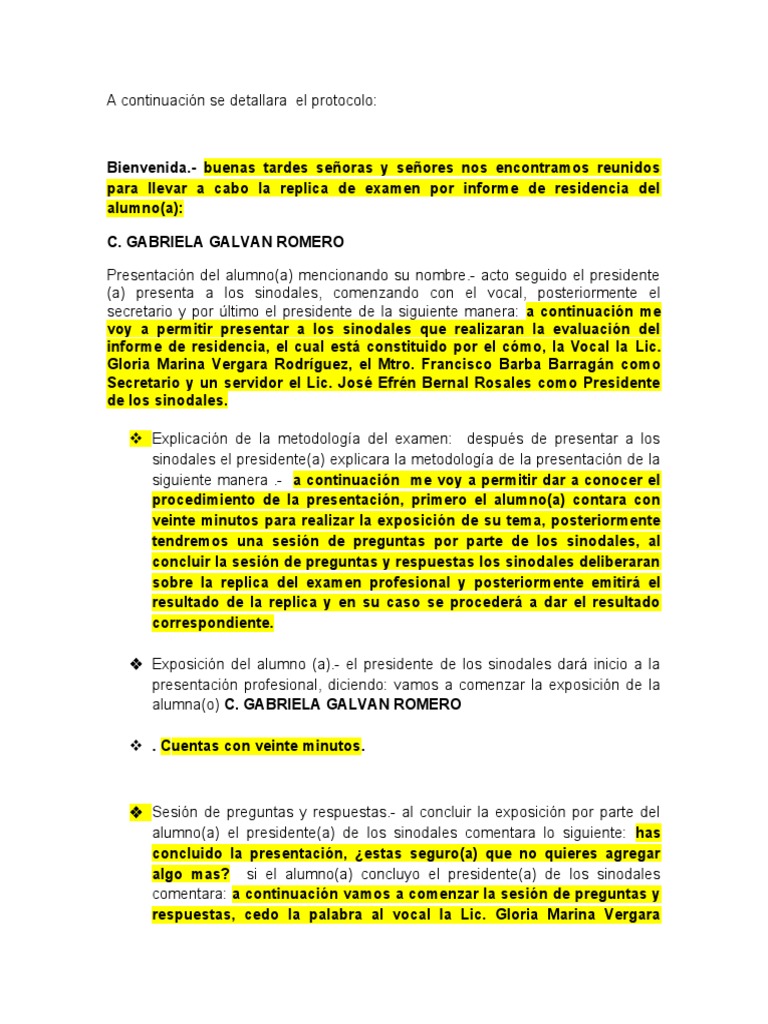Ejemplo de Acto Protocolario | PDF | Prueba (evaluación)