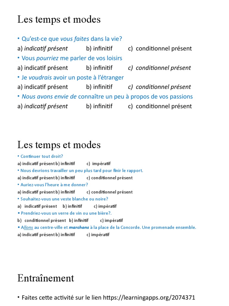 Le Conditionnel Exercices | PDF