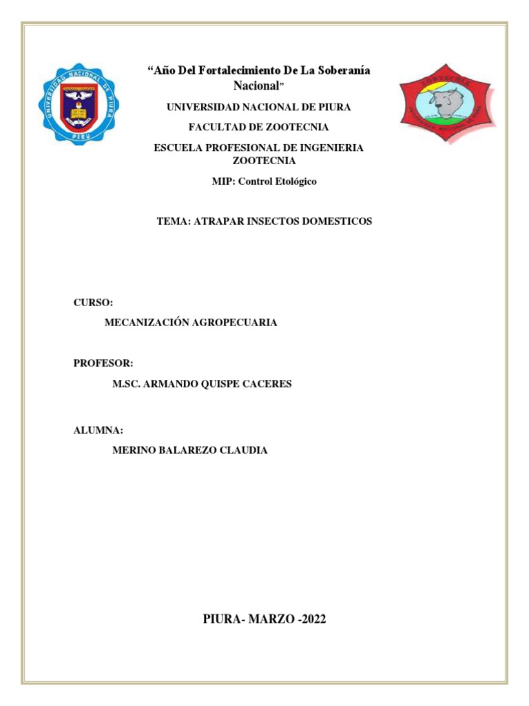 Control Etologico | PDF | Insectos | Plaga (organismo)