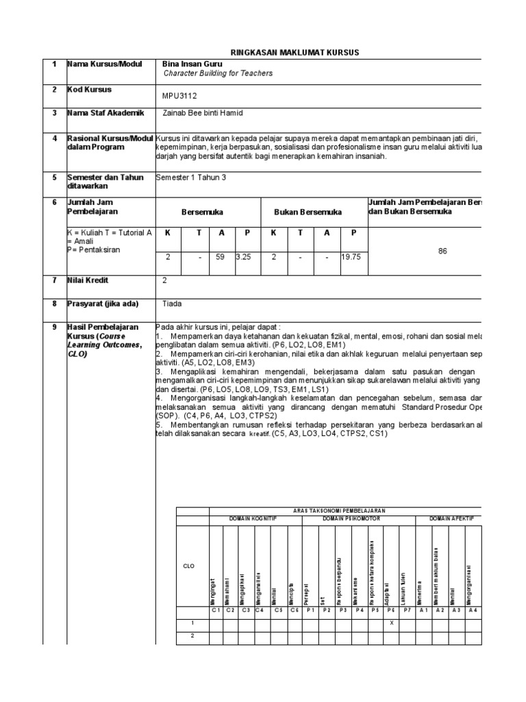 Mpu3112 Bina Insan Guru (Pismp) - Pelajar | PDF