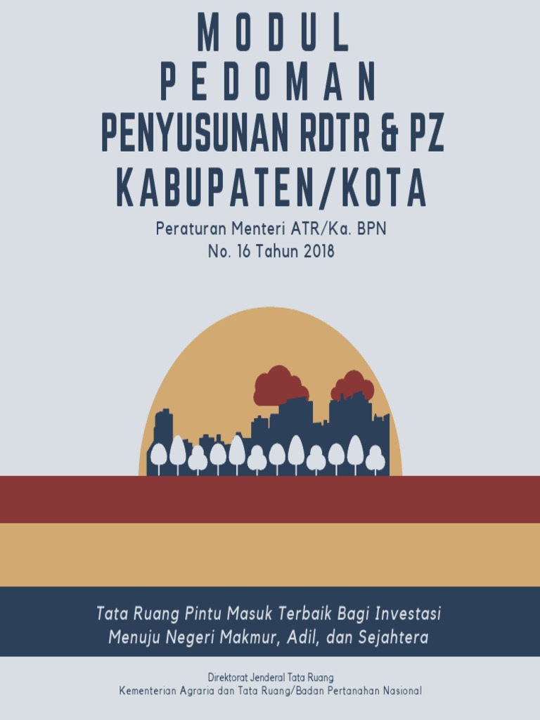 Modul Penyusunan Pedoman RDTR Dan PZ - 2018 | PDF